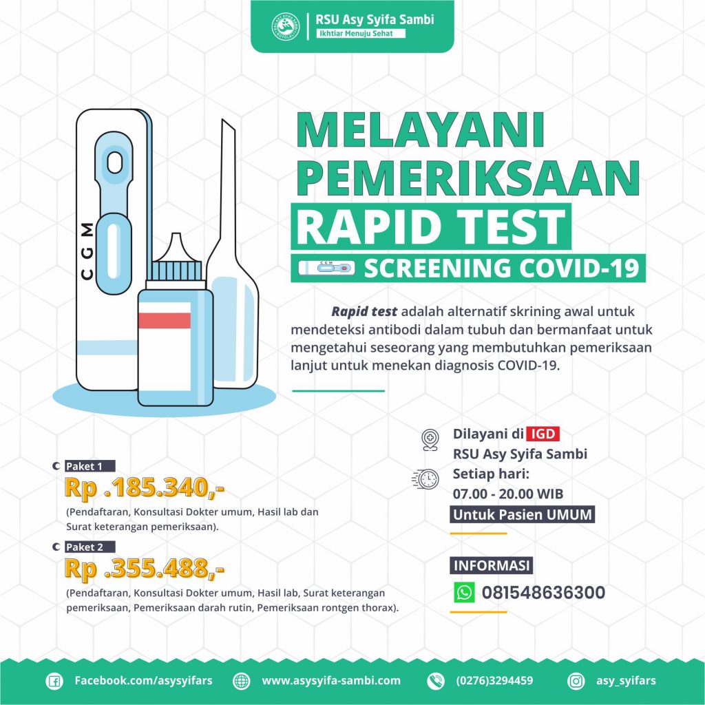RAPID TEST - RSU ASY SYIFA SAMBI